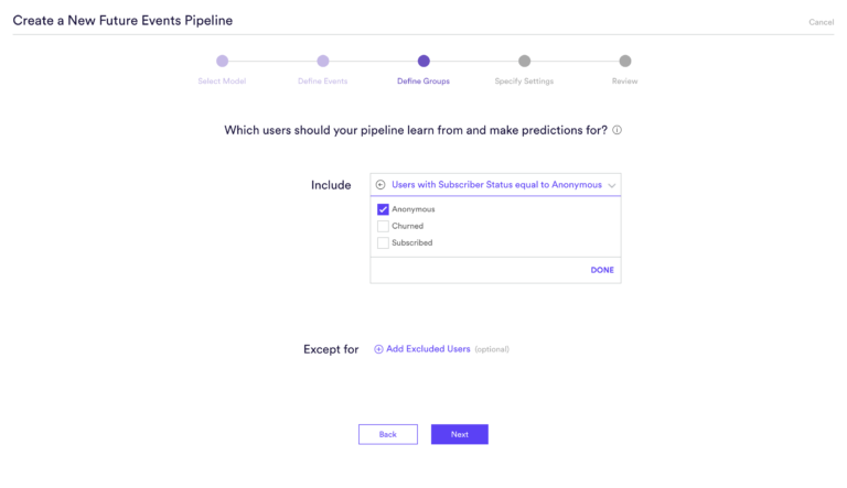 Predict if Users will Subscribe to a Specific Package | mParticle Cortex