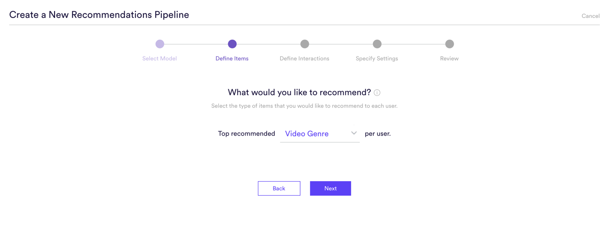 Recommend which video genre will maximize engagement | mParticle Cortex